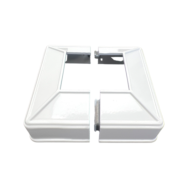 Aluminium Raised Two Piece Base Plate Post Cover 50x50 Dia - White ...