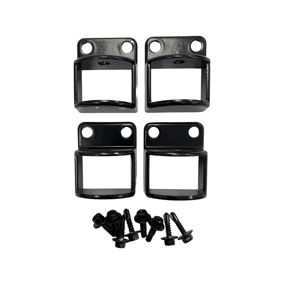 Aluminium Pool Fence Brackets pack of 4 - Satin Black – Pool Fencing ...